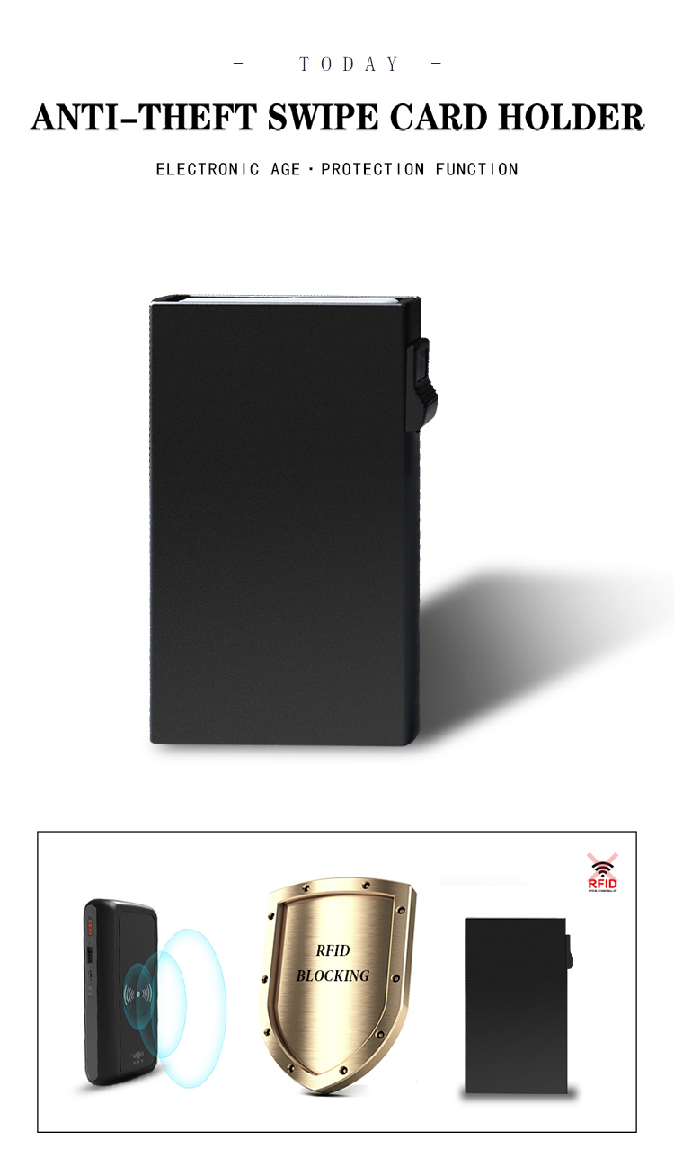 TOYFID Brand New Design Black Push Button Pop Up RFID Blcoking Metal ...